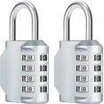 ® Combination Lock, [2 Pack] 4 Digit Padlock Weatherproof for School ...
