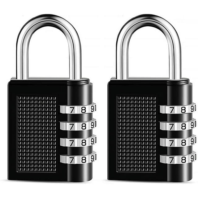 Combination Lock 2 Pack Waterproof Resettable 4 Digit Padlock for ...