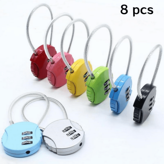 Miommo Heart Shaped Combination Lock 3 Digit Cable Padlock for Luggage ...