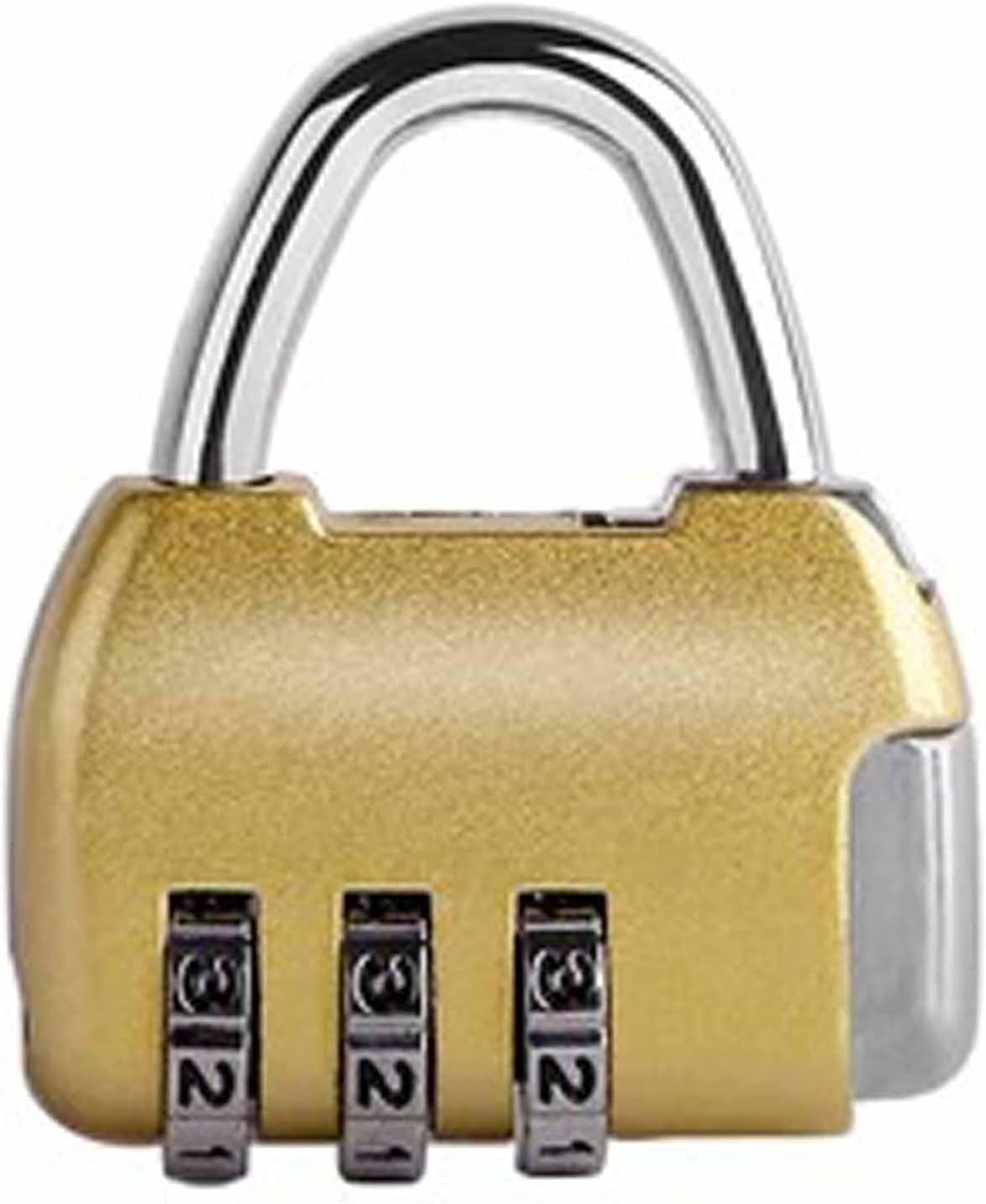 Combination Lock 3-Digit，Small Padlock for School Gym Locker, Outdoor, Fence, Gate, Waterproof ...