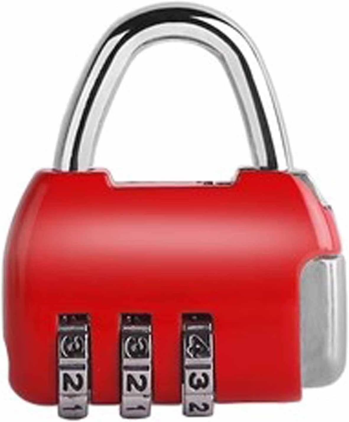 Combination Lock 3-Digit，Small Padlock for School Gym Locker, Outdoor ...