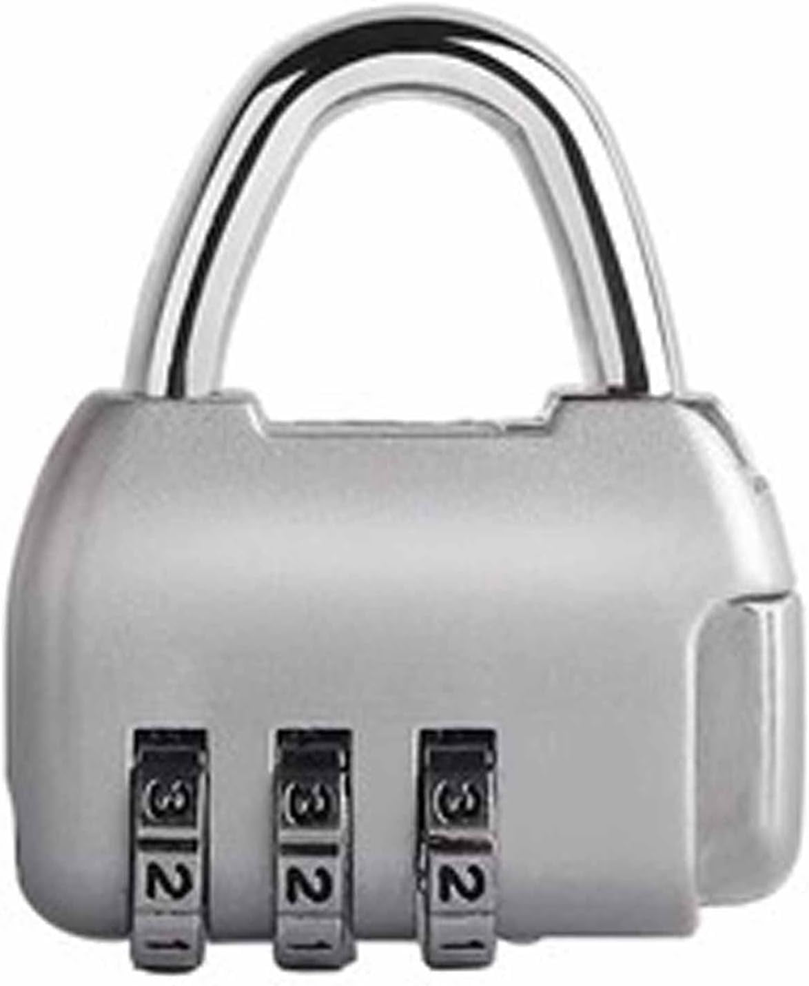 Combination Lock 3-Digit，Small Padlock for School Gym Locker, Outdoor ...