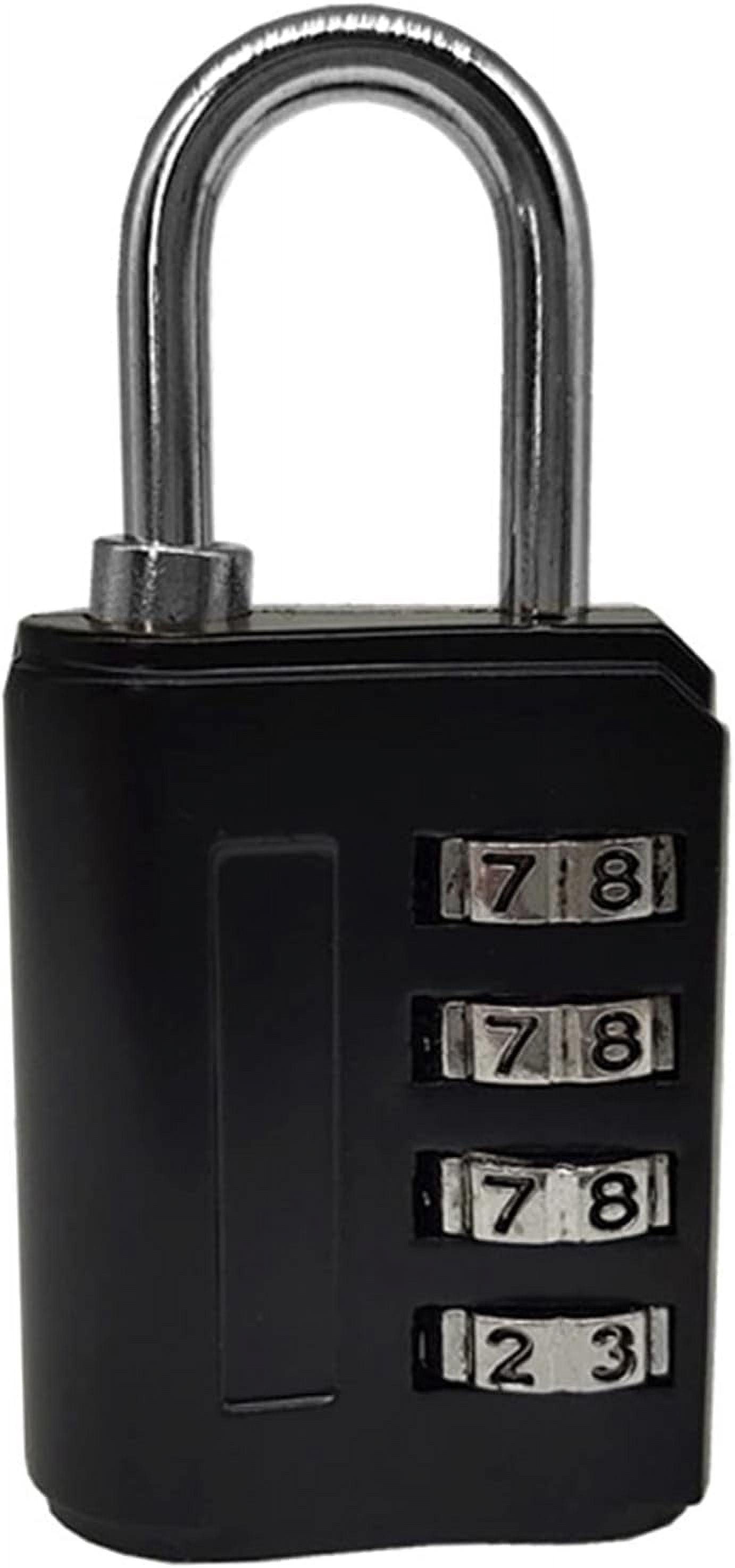 Combination Lock, 4 Digit Combination Padlock High Safety Bright Colors ...