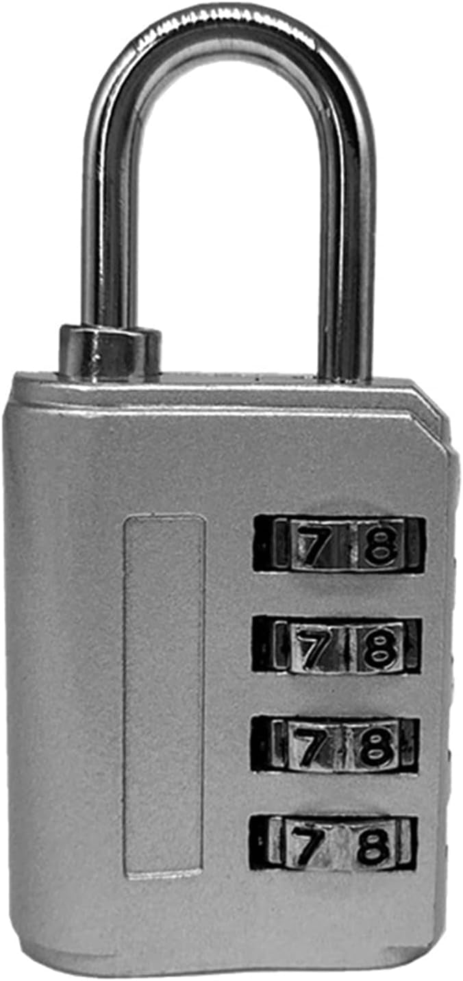 Combination Lock, 4 Digit Combination Padlock High Safety Bright Colors ...