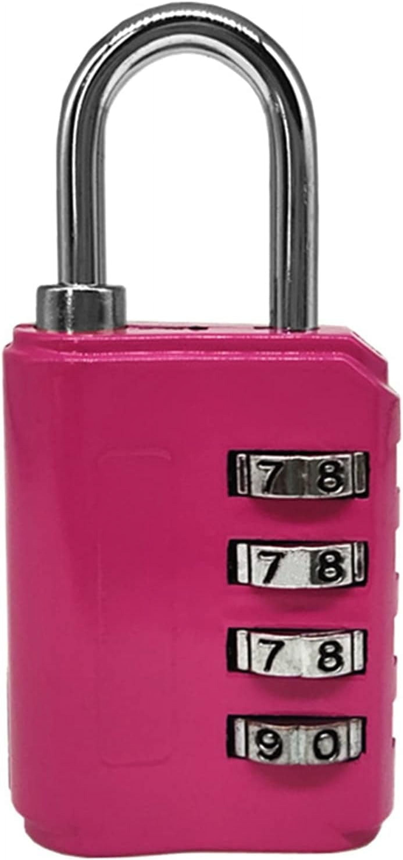 Combination Lock, 4 Digit Combination Padlock High Safety Bright Colors ...