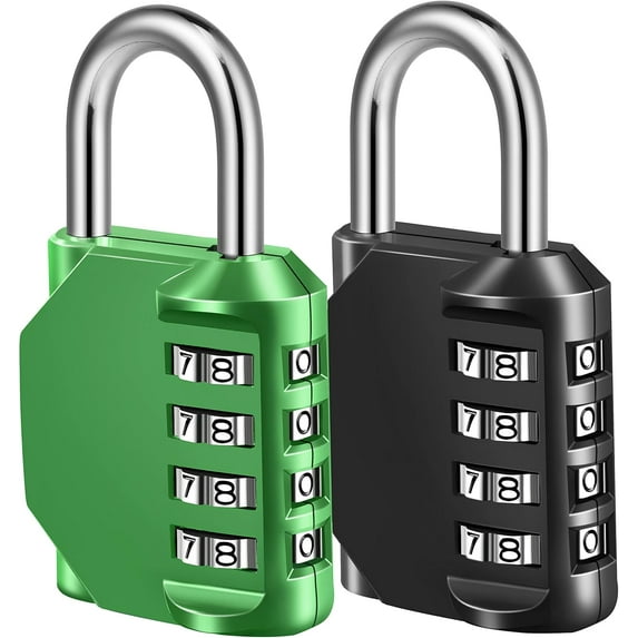 Combination Lock, 4 Digit Combination Padlock for School Gym Sports ...