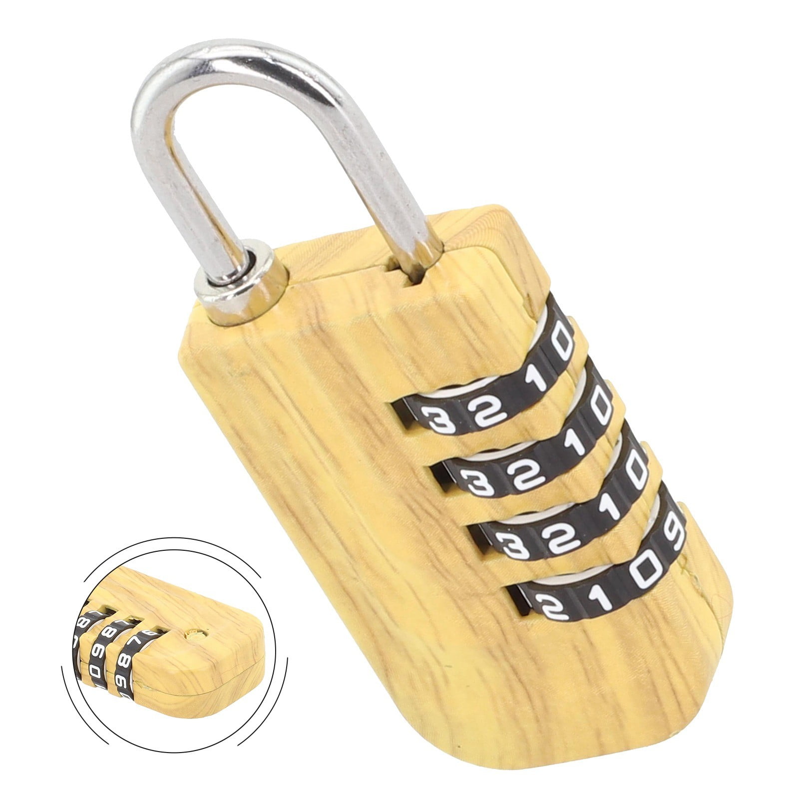 Combination Lock 4 Digit Padlock For School Gym Sports Locker Toolbox ...