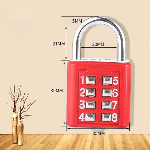 Combination Lock 4 Digit Padlock for School Gym Locker, Sports Locker ...