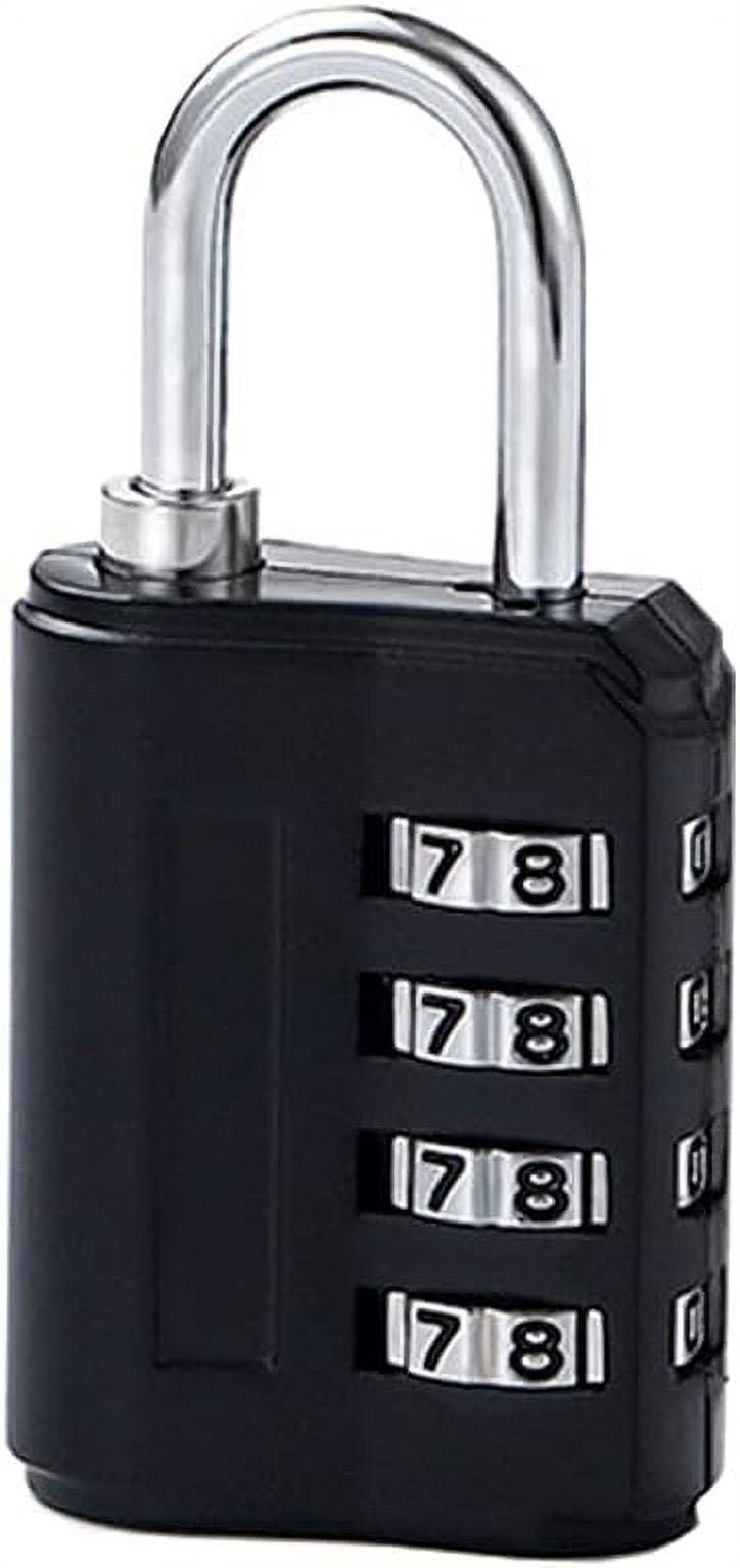 Combination Lock, 4 Digit Travel Padlock, for Luggage, School Gym ...
