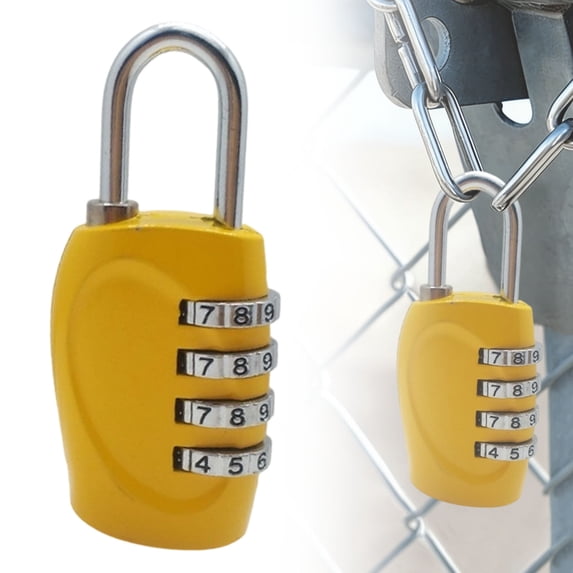 Combination Lock 4 Digit Waterproof Locker Locks Secure Outdoor Padlock ...