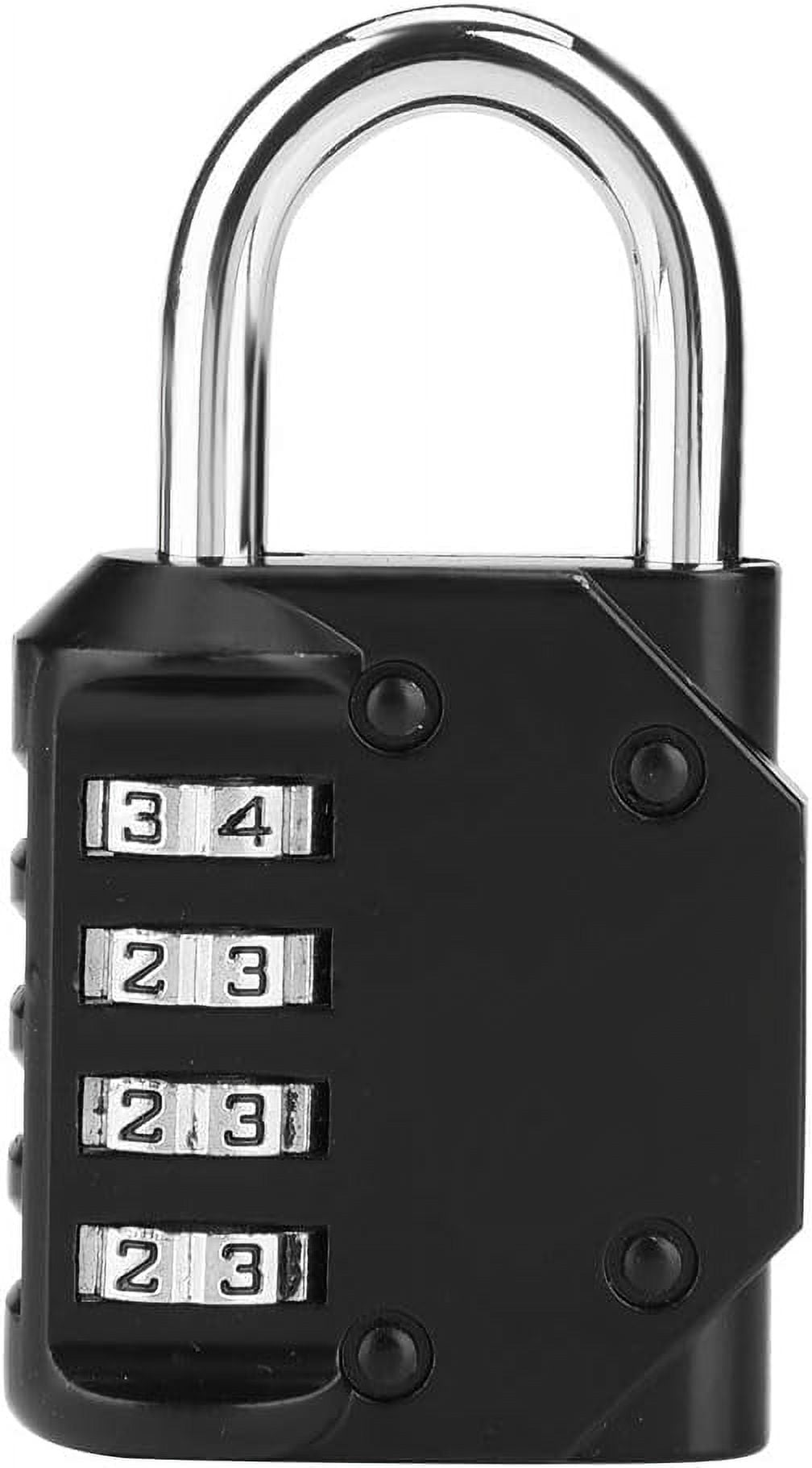 Combination Lock, 4 Digits Combination Padlock Resettable Combo Locks ...