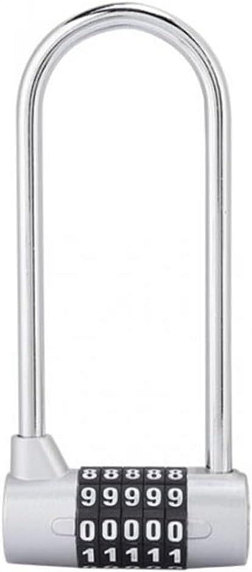 Combination Lock, 5 Digit Combination Padlock, 116mm Long Flexible ...