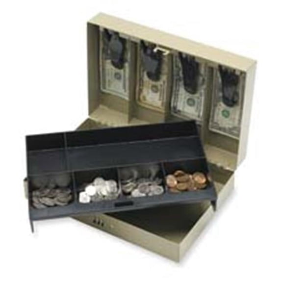 Combination Lock Cash Box- Steel- 11-.50in.x7-.75in.x3-.25in.- Gray ...