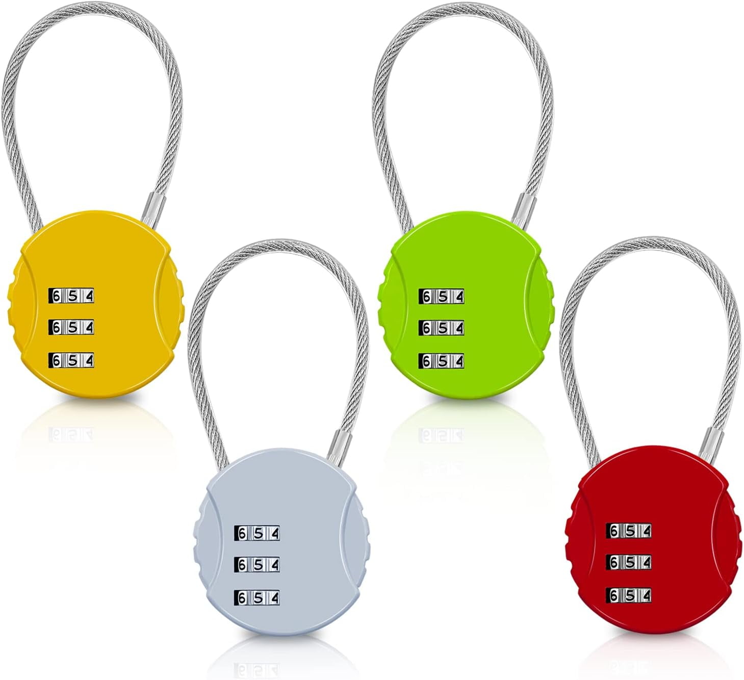 Combination Lock, Color Padlock, 3 Digit Mini Code Lock for Luggage ...