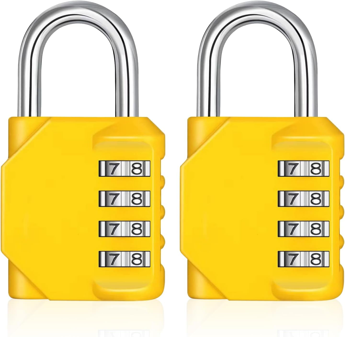 Combination Lock Outdoor 2 Pack, 4 Digit Resettable Weatherproof ...