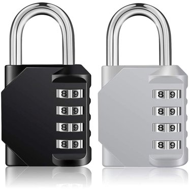 4-Digit Combination Lock, Outdoor Waterproof, Resettable for Gym ...
