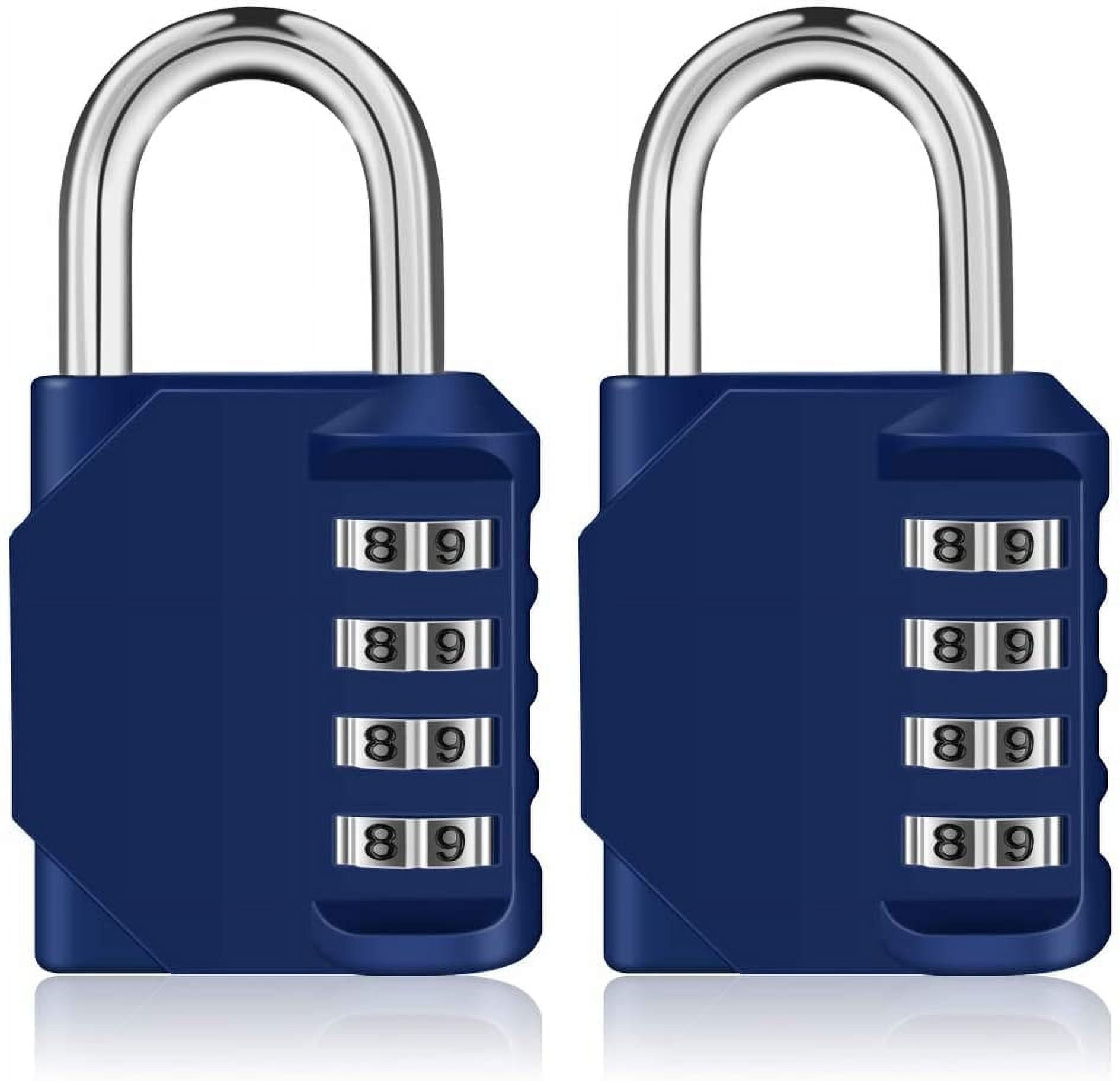 Combination Lock Outdoor 2 Pack, 4 Digit Resettable Weatherproof ...