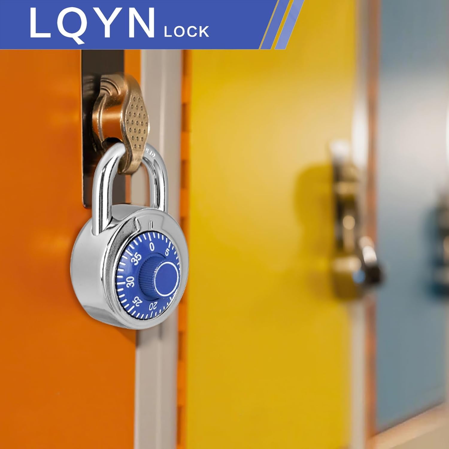 Combination Lock, Pack of 24 - Blue, 2 in. Wide, Fixed Three Digital ...