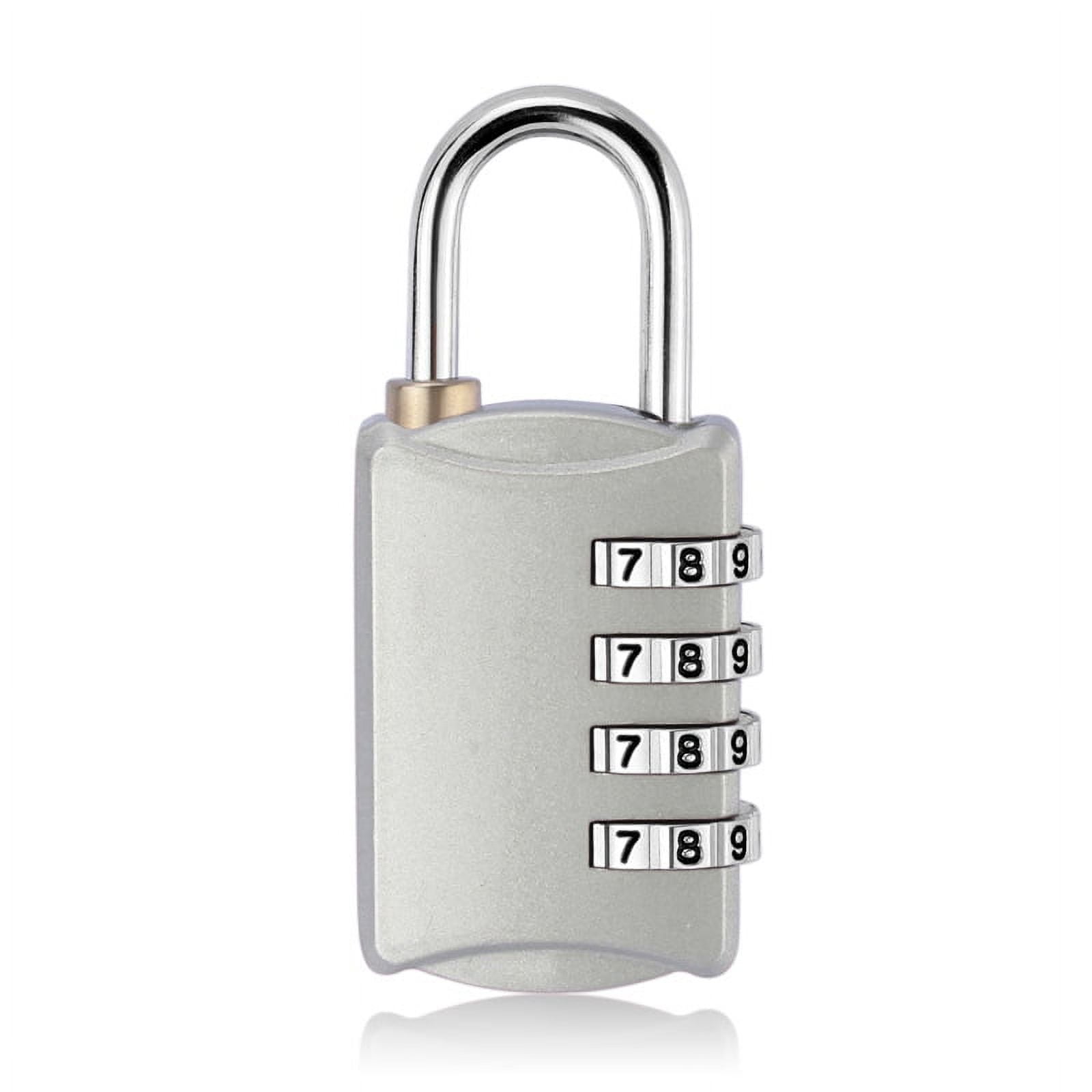 Combination Lock Resettable 4 Digit Padlock Outdoor Waterproof Combo ...