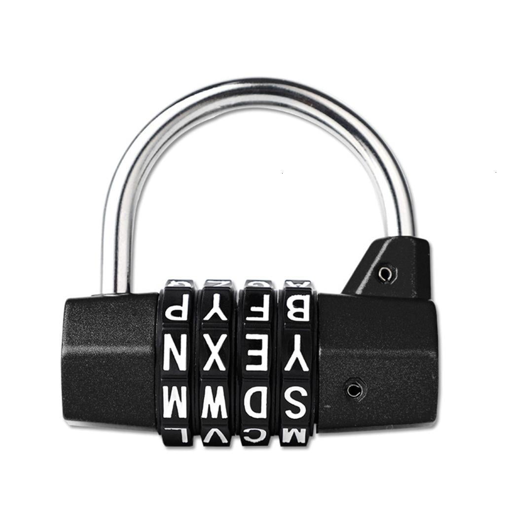 Combination Lock Resettable 4-Digit Rustproof Weatherproof Padlock for ...