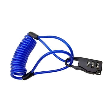 Uxcell 0.1'' x 8.2ft Security Steel Cable Lock Wire Rope Steel Blue ...