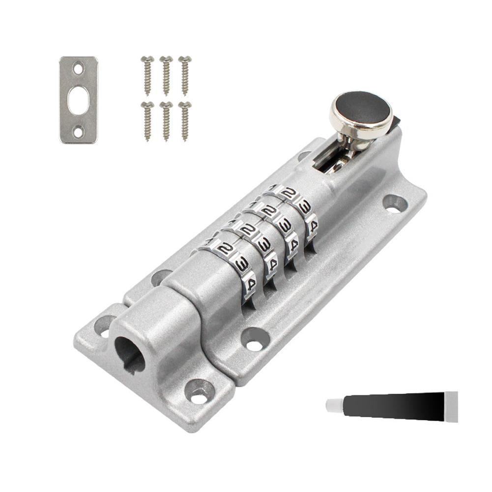 Combination Locking Bolt,4 Digit Combination Door Security Slide Latch ...