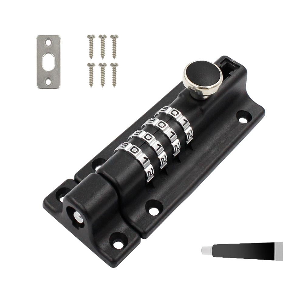 Combination Locking Bolt,4 Digit Combination Door Security Slide Latch ...