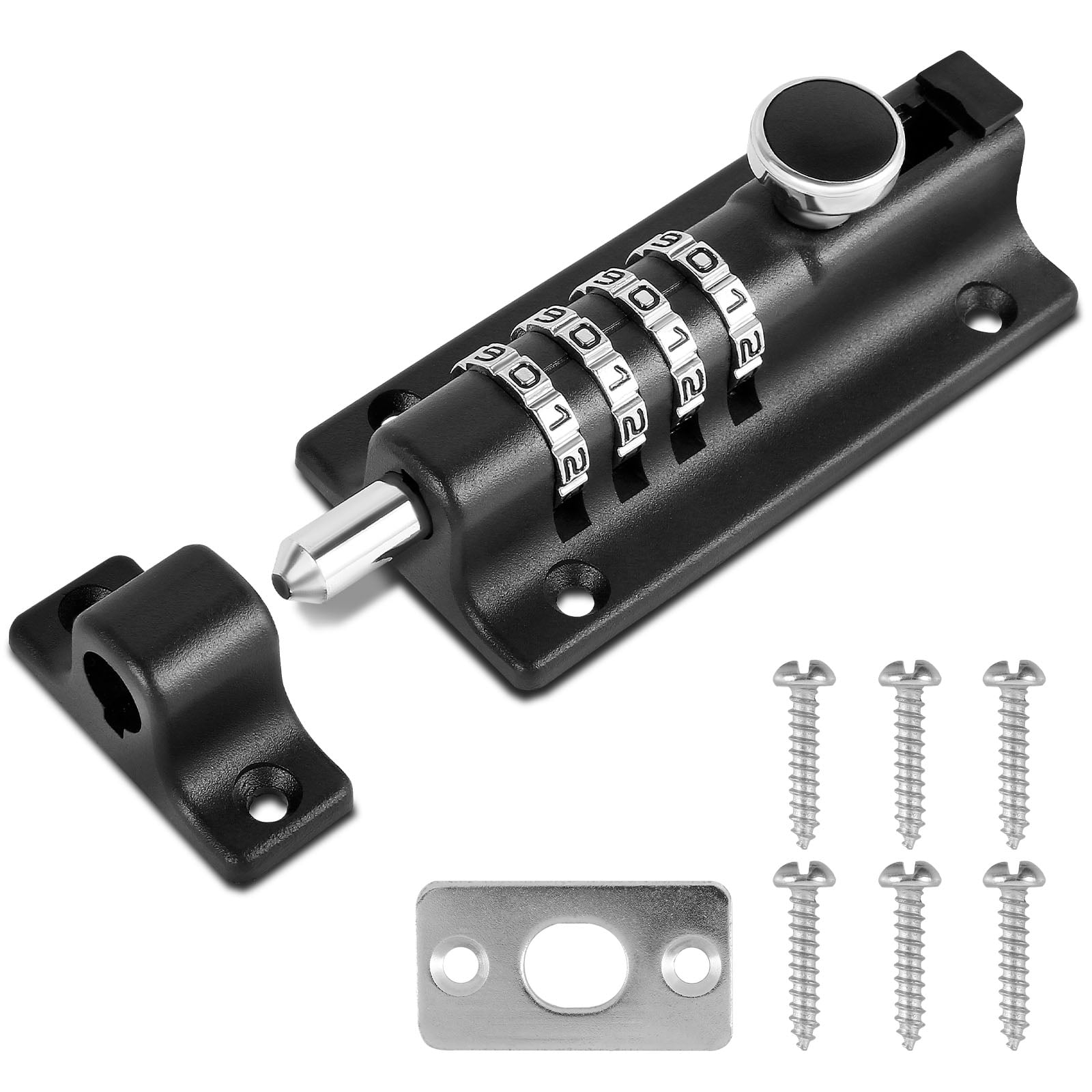 Combination Locking Bolt Zinc Alloy 4 Digit Combination Sliding Door ...