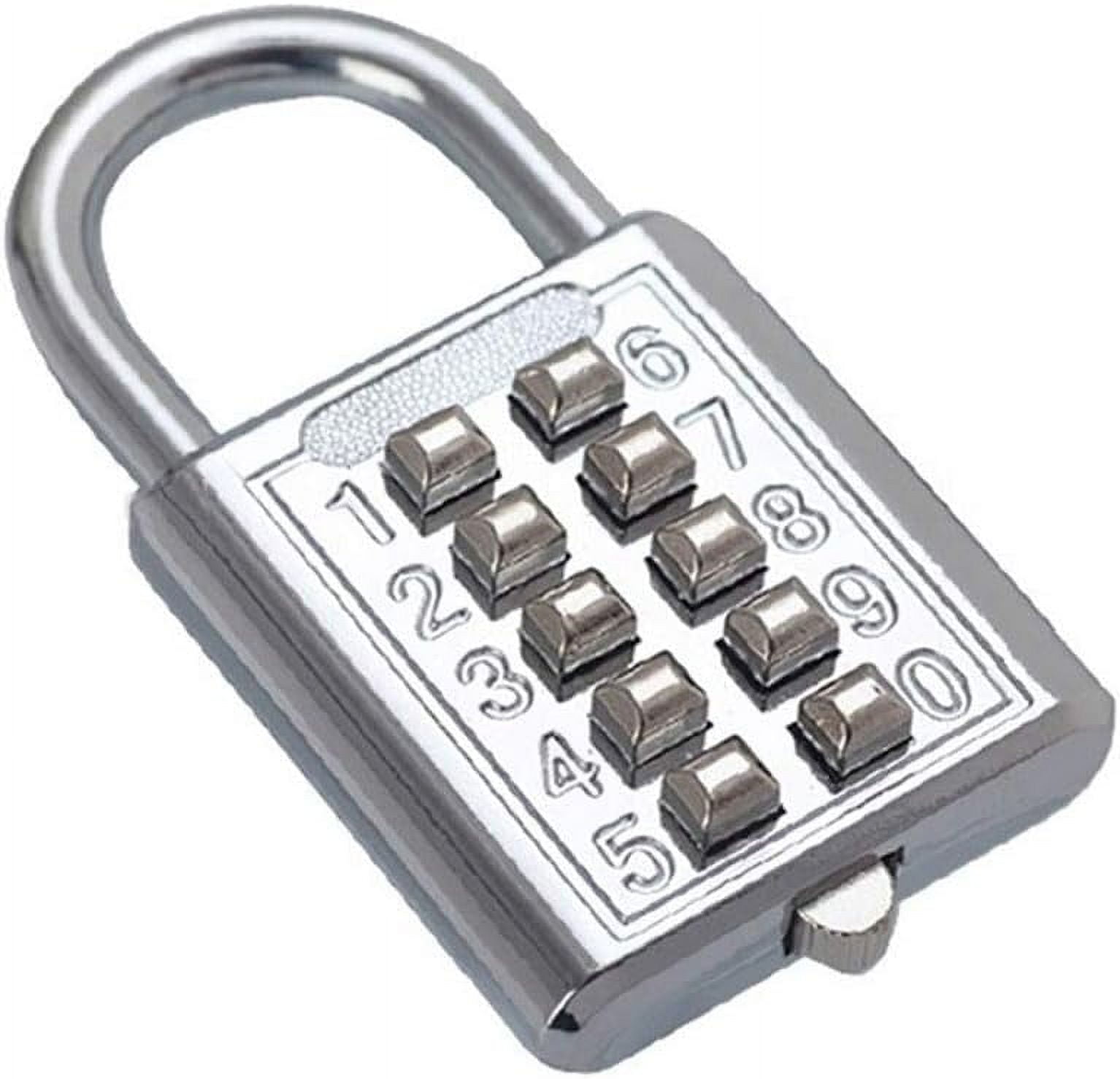 Combination Locks 10 Digit Outdoor Waterproof Anti Rust Padlock Keyless ...