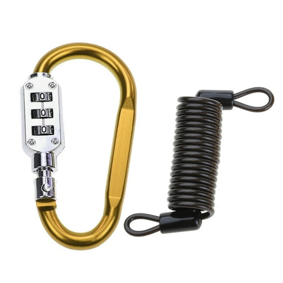 Combination Locks, 3-Digit Heavy Duty Carabiner Clips, D-Shaped Code ...