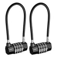 Combination Locks, Long Shackle Code Resettable Combination Padlock for ...