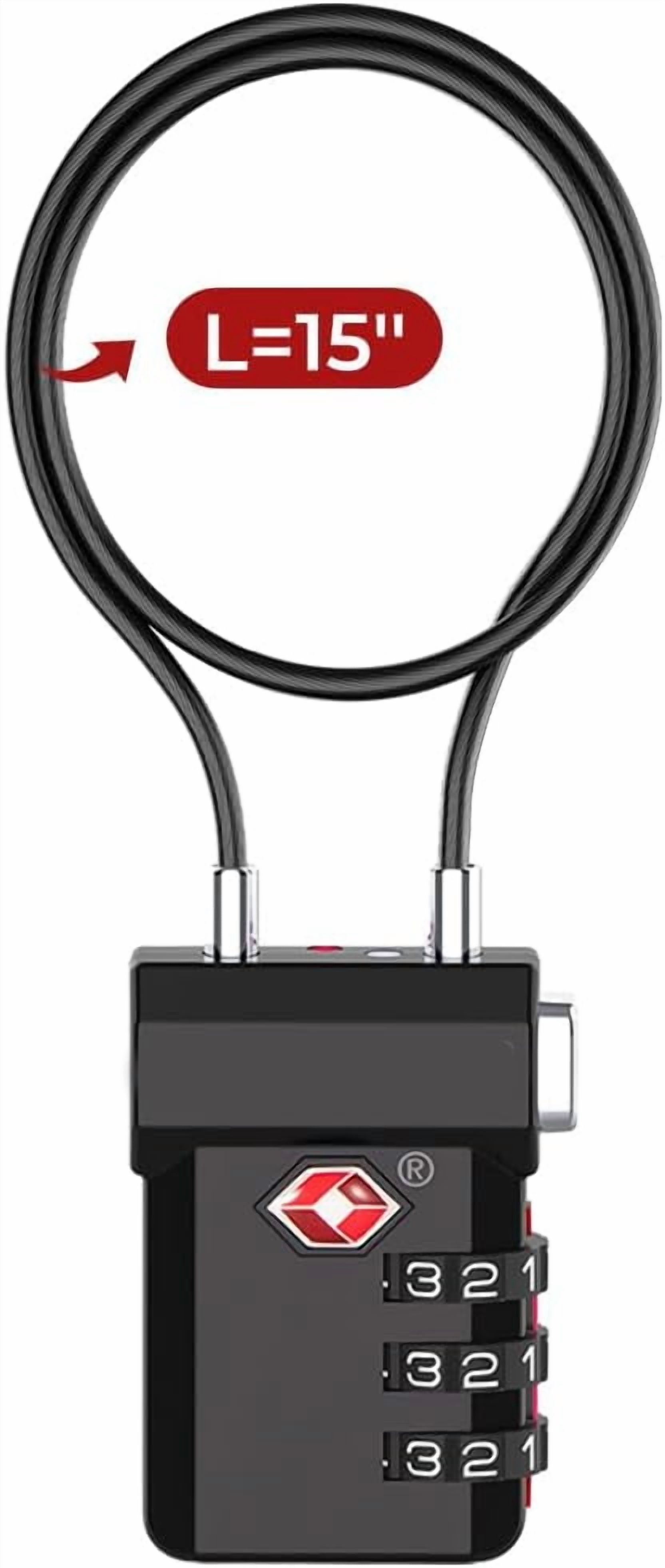 Combination Luggage Locks – Open Alert Indicator, Re-settable Code with ...