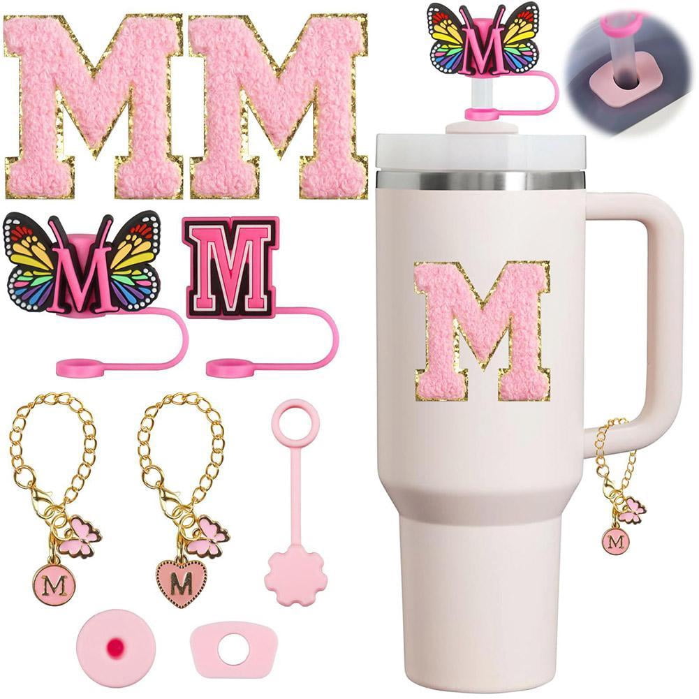 Combination M letter butterfly straw dust cap suitable for Stanley cup ...