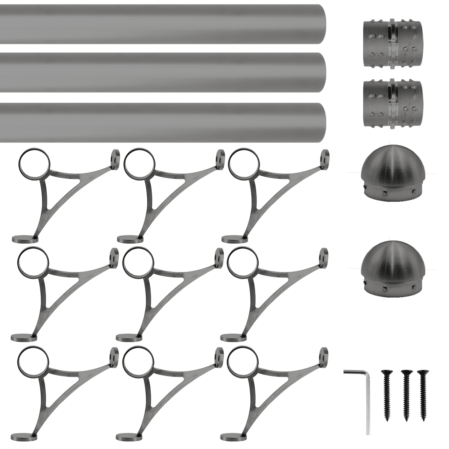 Combination Mount Foot Rail Kit, Dark Gray Finish Stainless Steel ...