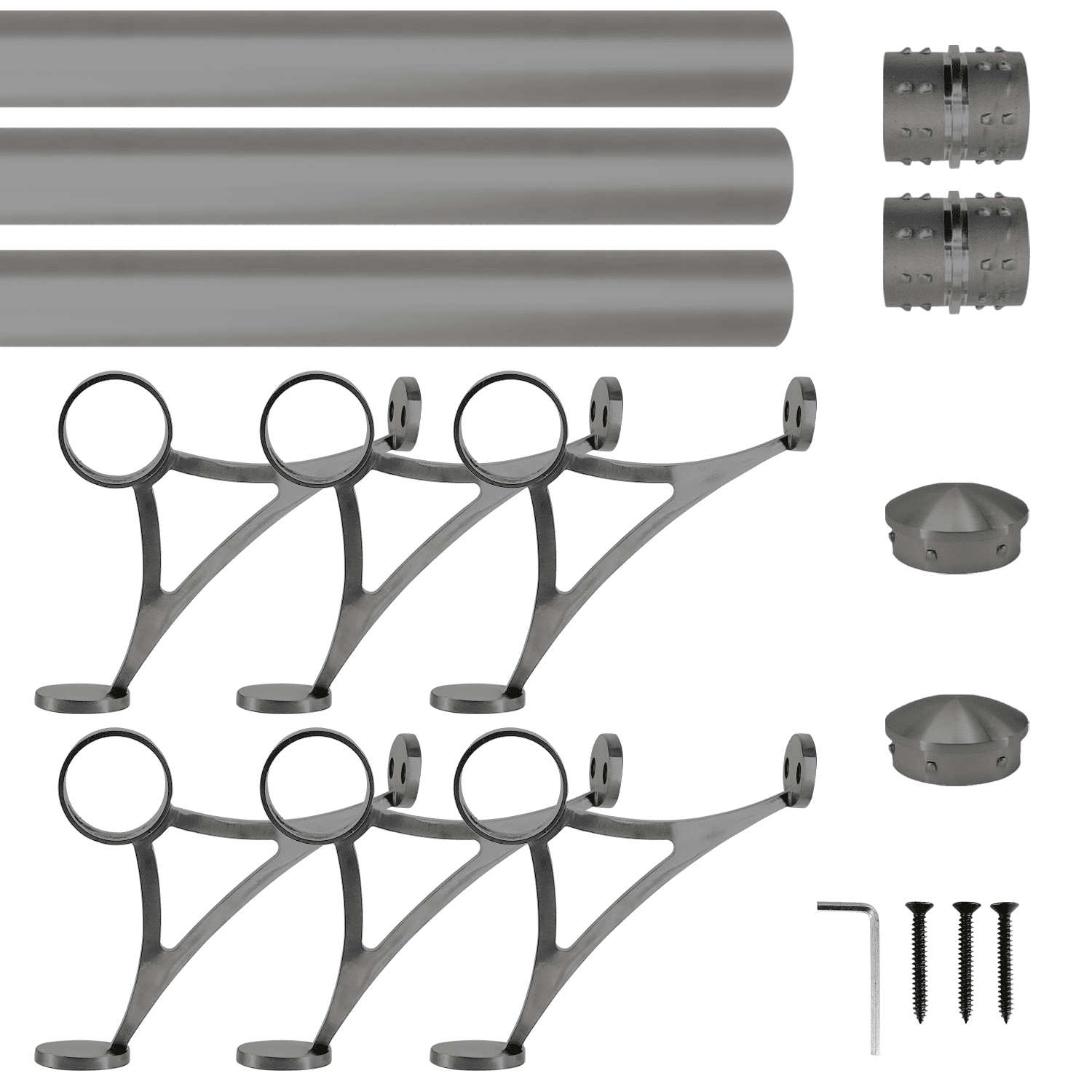 Combination Mount Foot Rail Kit, Dark Gray Finish Stainless Steel ...