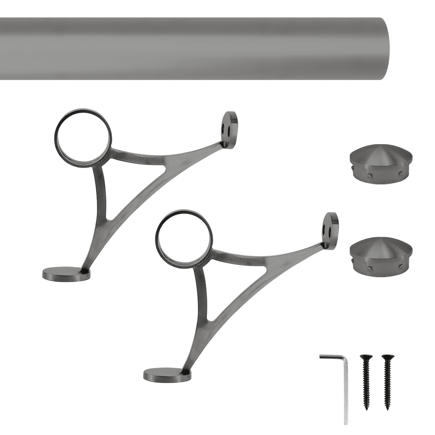 Combination Mount Foot Rail Kit, Dark Gray Finish Stainless Steel ...