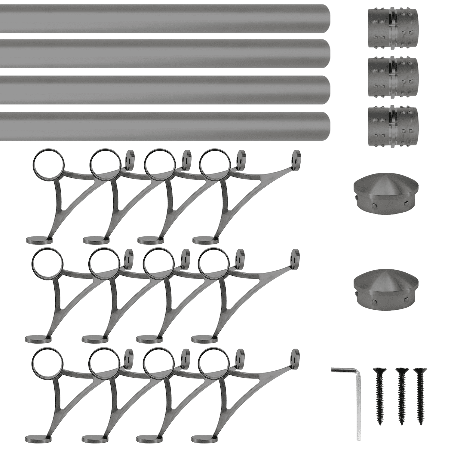 Combination Mount Foot Rail Kit, Dark Gray Finish Stainless Steel ...