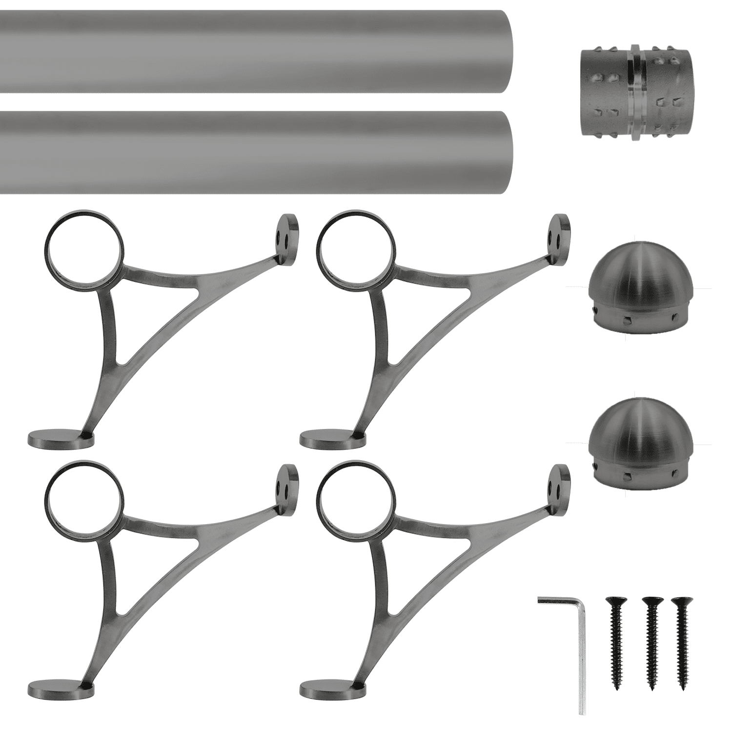 Combination Mount Foot Rail Kit, Dark Gray Finish Stainless Steel ...