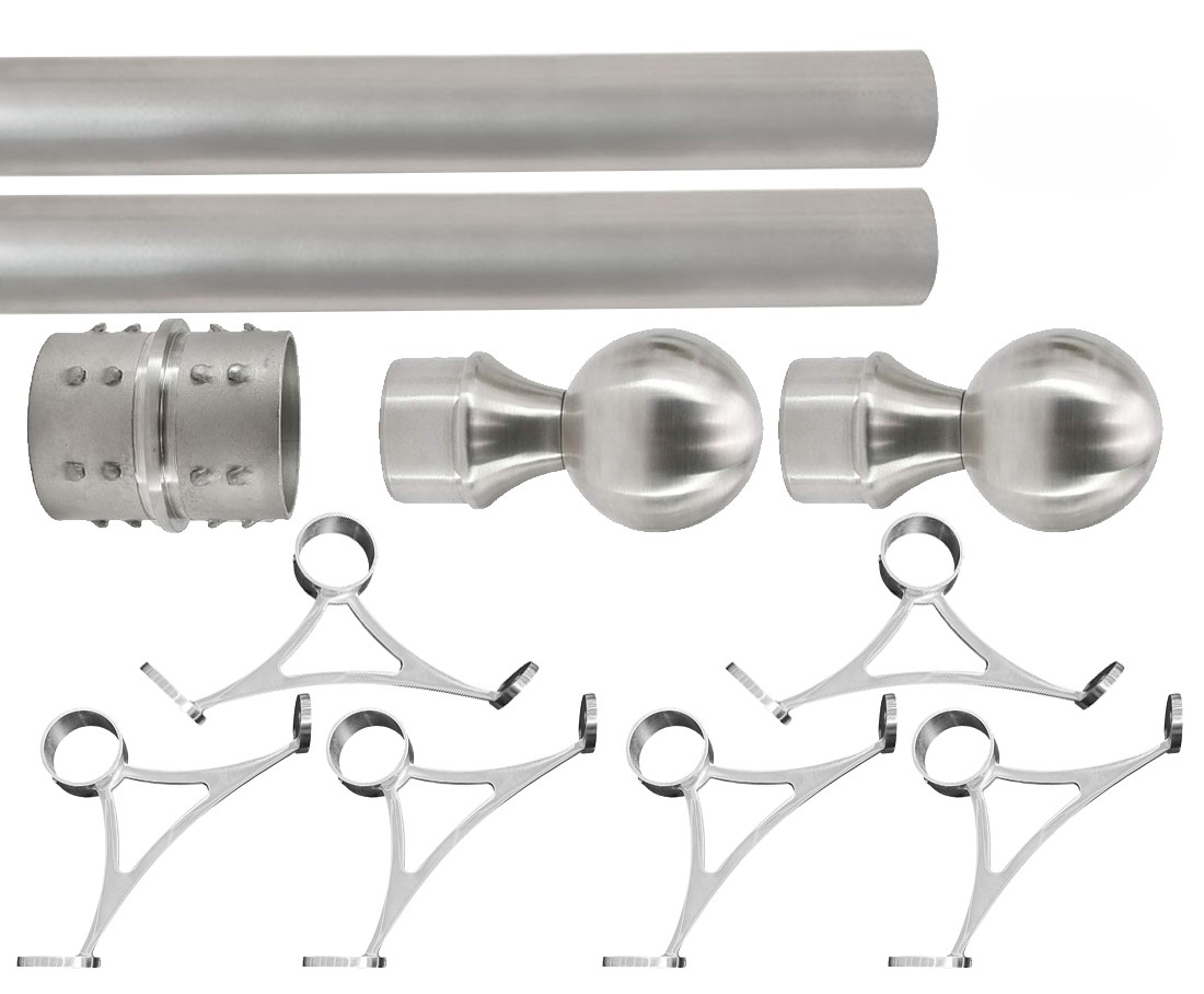 Combination Mount Foot Rail Kit, Satin Brush Finish Stainless Steel ...