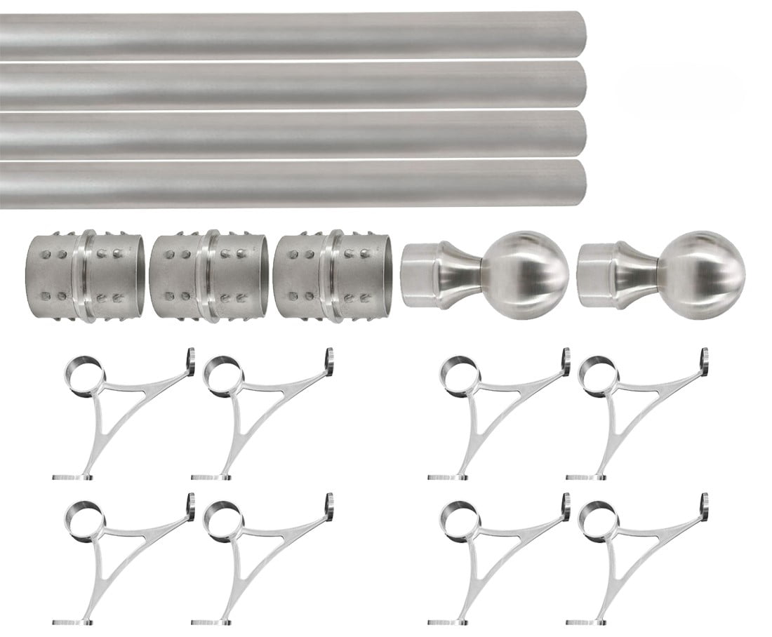 Combination Mount Foot Rail Kit, Satin Brush Finish Stainless Steel ...