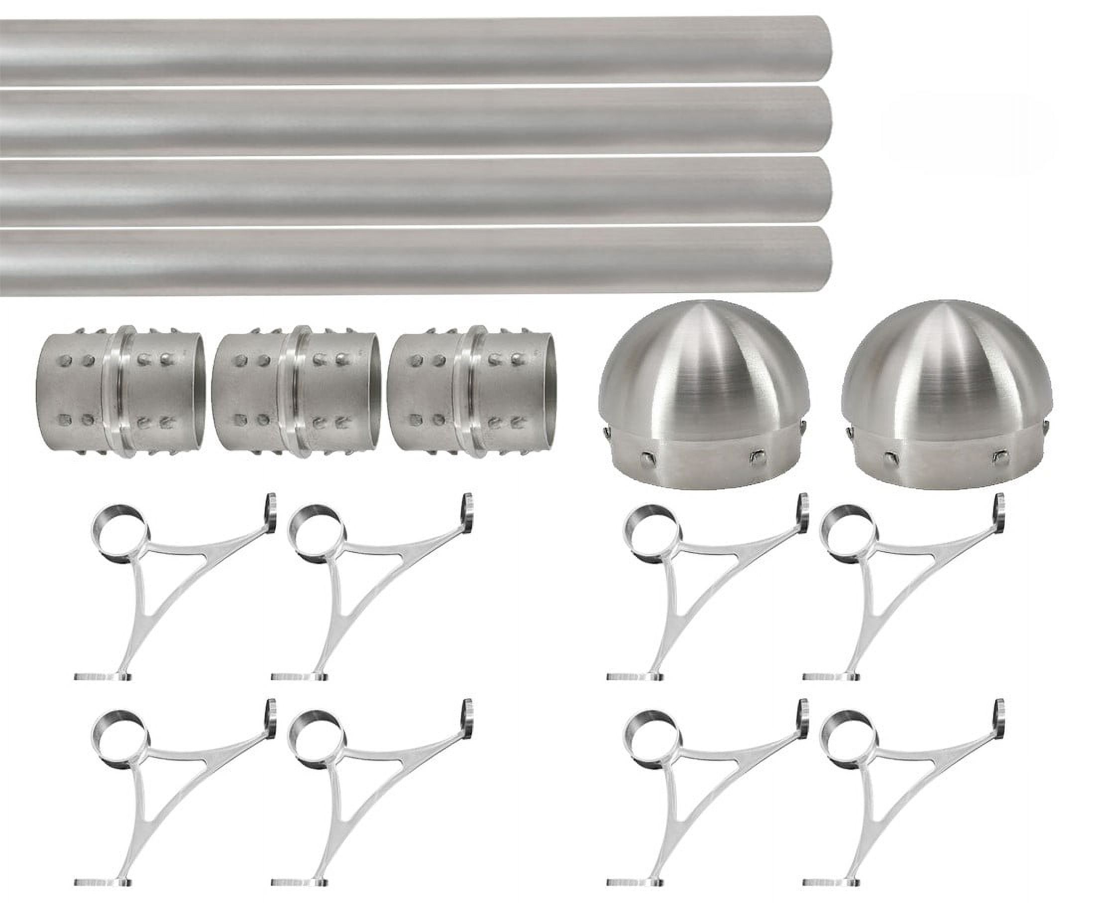 Combination Mount Foot Rail Kit, Satin Brush Finish Stainless Steel ...
