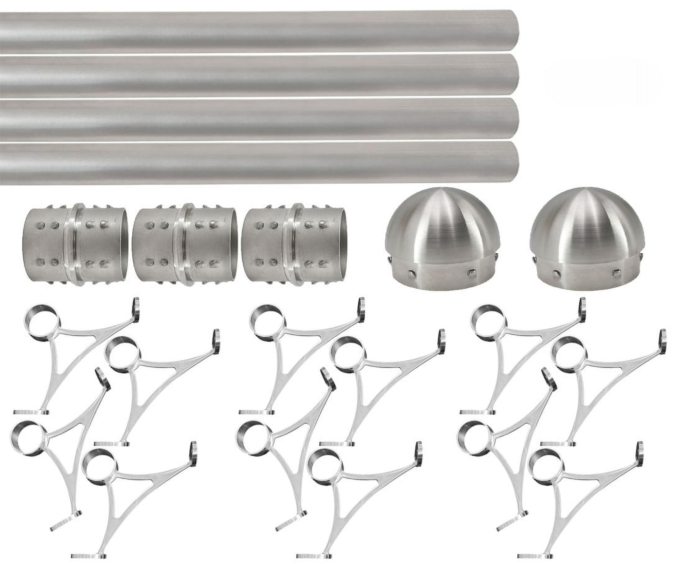 Combination Mount Foot Rail Kit, Satin Brush Finish Stainless Steel ...
