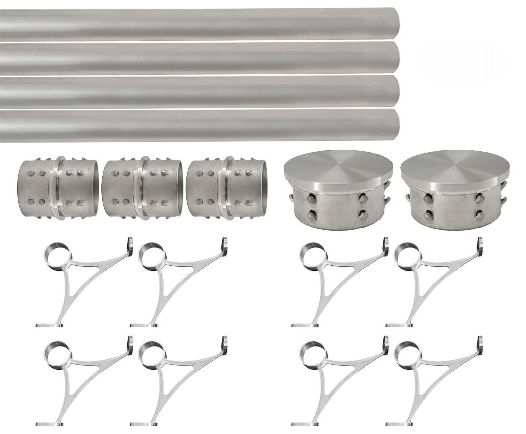 Combination Mount Foot Rail Kit, Satin Brush Finish Stainless Steel ...