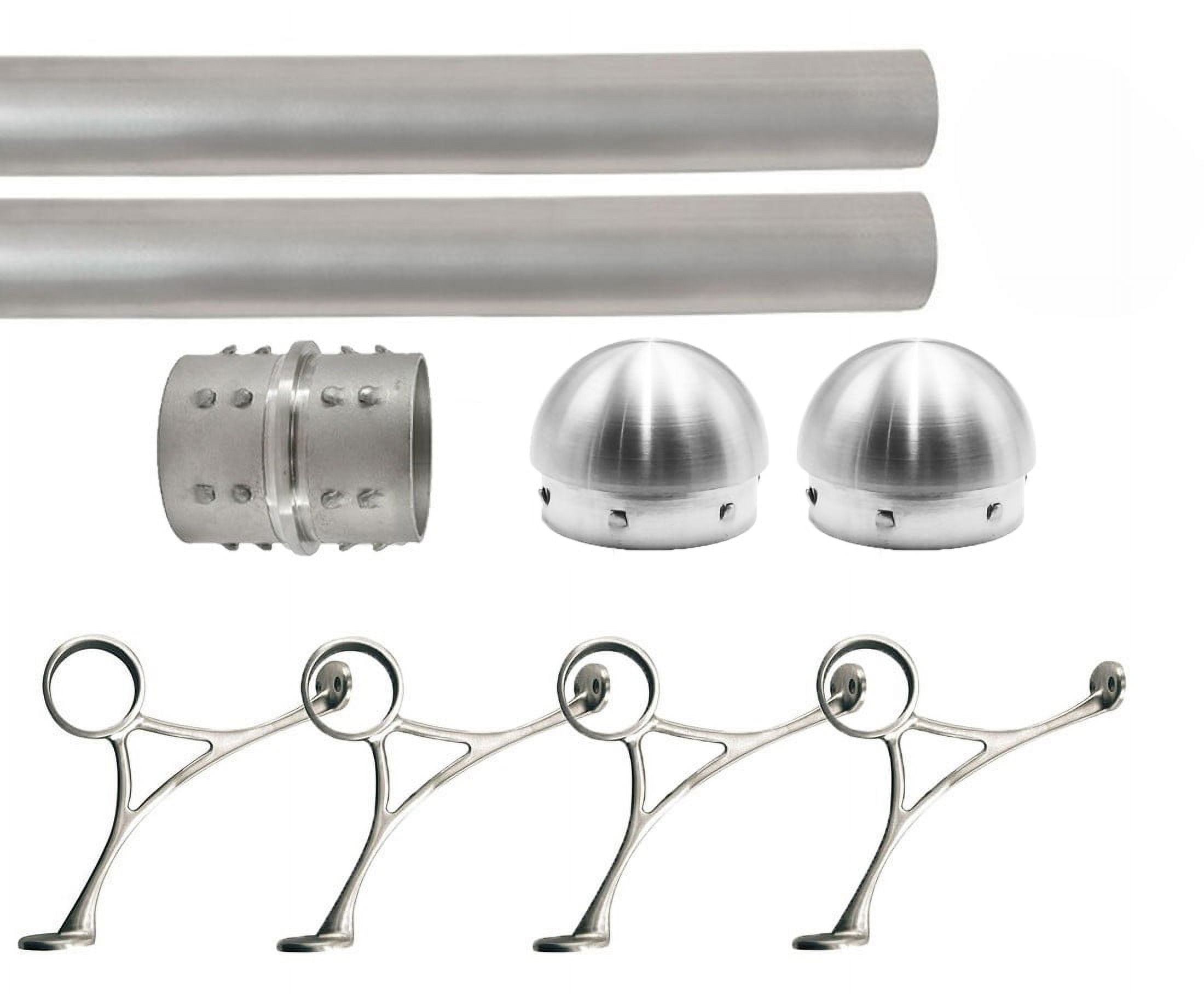 Combination Mount Foot Rail Kit, Satin Brush Finish Stainless Steel ...