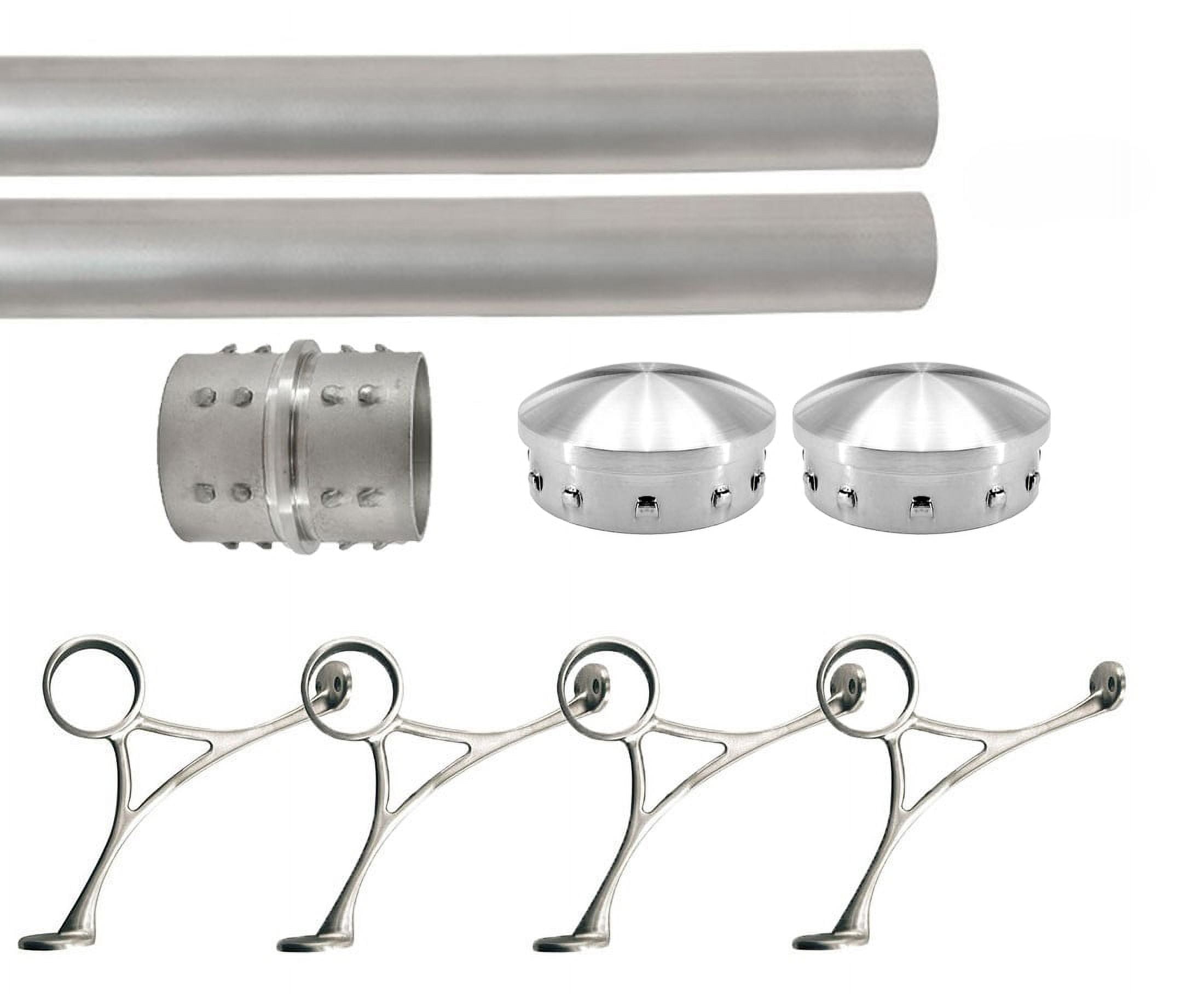 Combination Mount Foot Rail Kit, Satin Brush Finish Stainless Steel ...