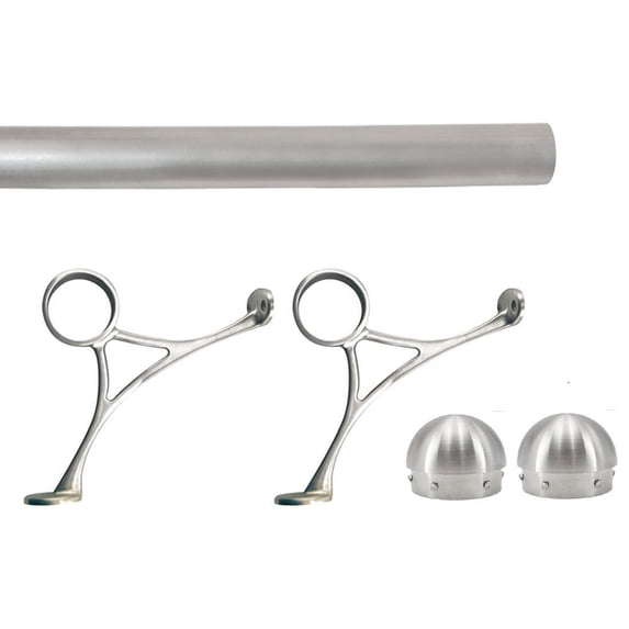 Combination Mount Foot Rail Kit, Satin Brush Finish Stainless Steel ...