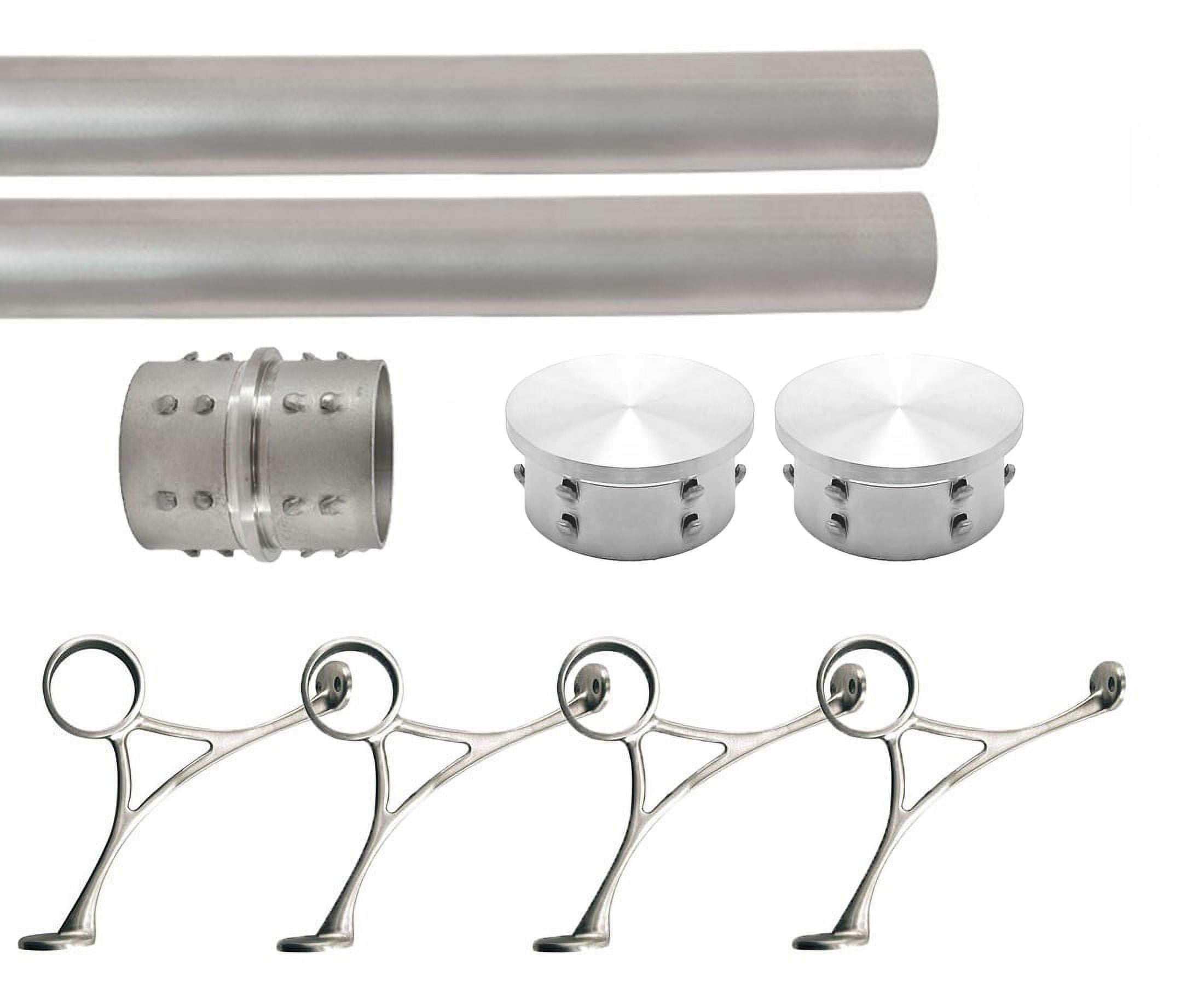 Combination Mount Foot Rail Kit, Satin Brush Finish Stainless Steel ...