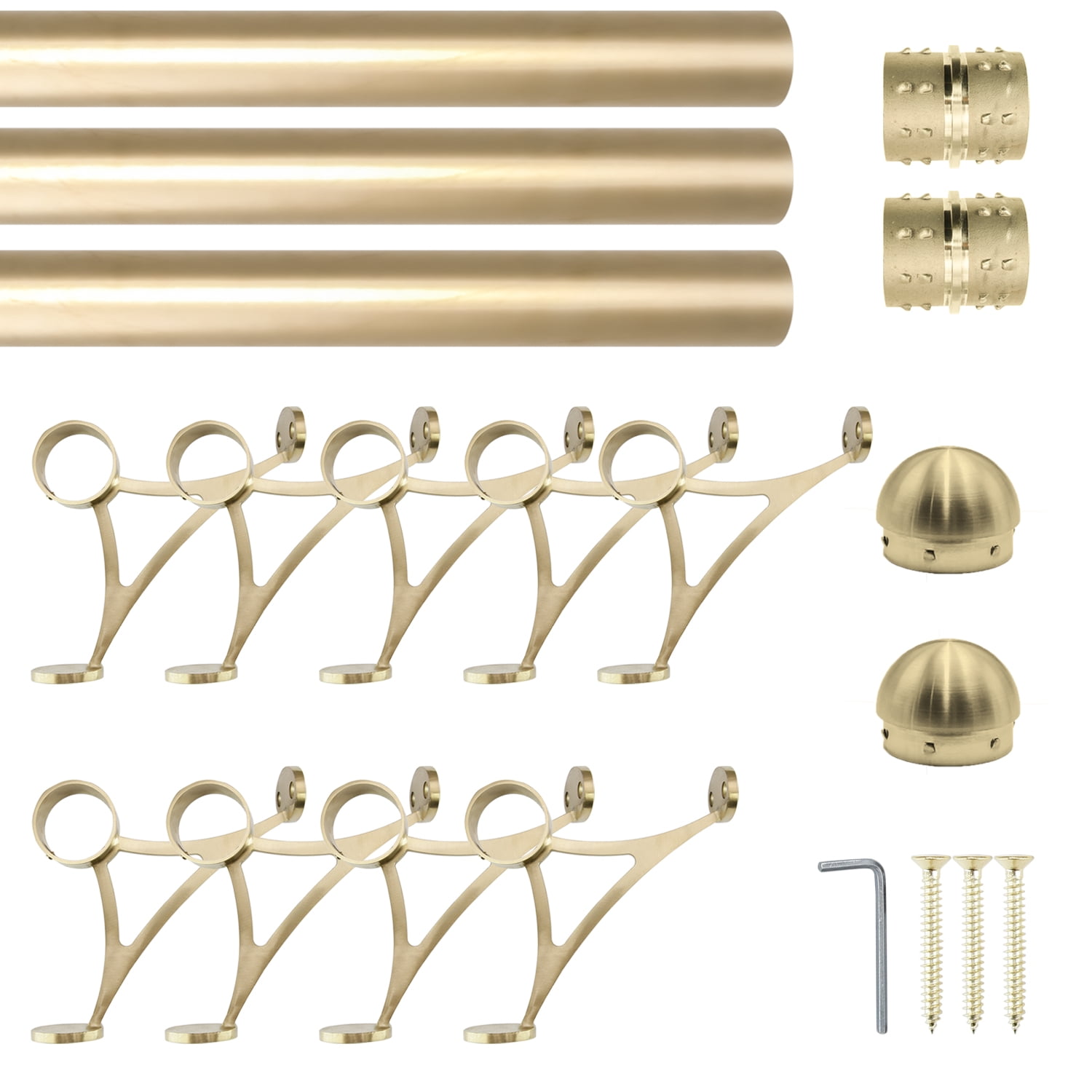 Combination Mount Foot Rail Kit, Satin Golden Finish Stainless Steel ...