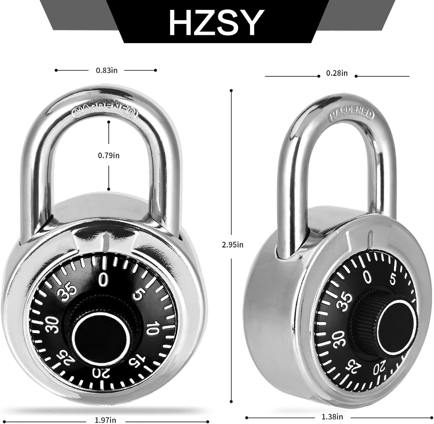 Combination Padlock 16 Pack, Fixed Dial Combination Padlock with ...
