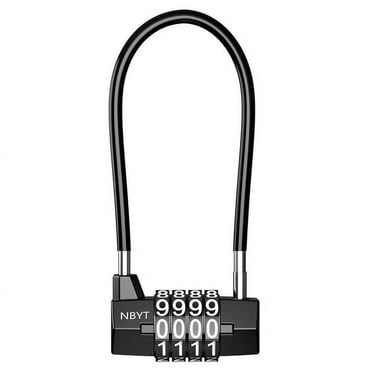 4 Digit Combination Lock 2.5 Inch Long Shackle and Outdoor Waterproof ...